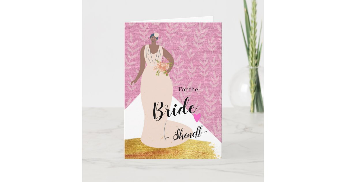 Congratulations for the Bride Add a Name Card | Zazzle