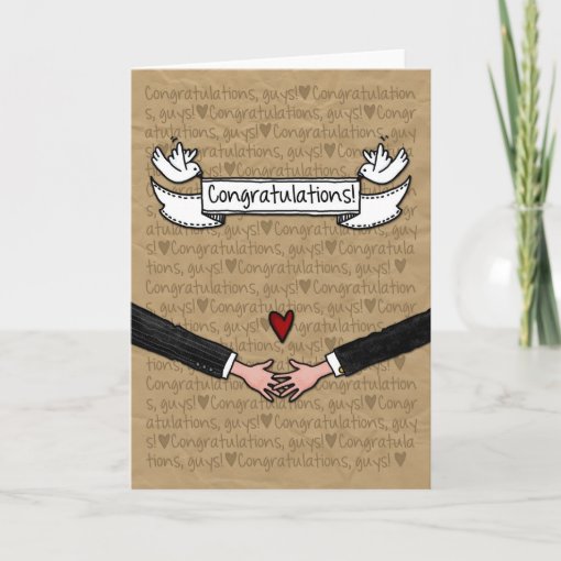 Congratulations - Gay Wedding Couple Card | Zazzle