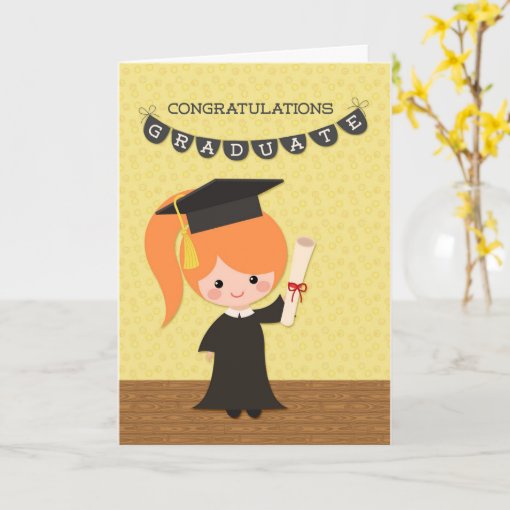 Congratulations, Girl Graduate Card | Zazzle