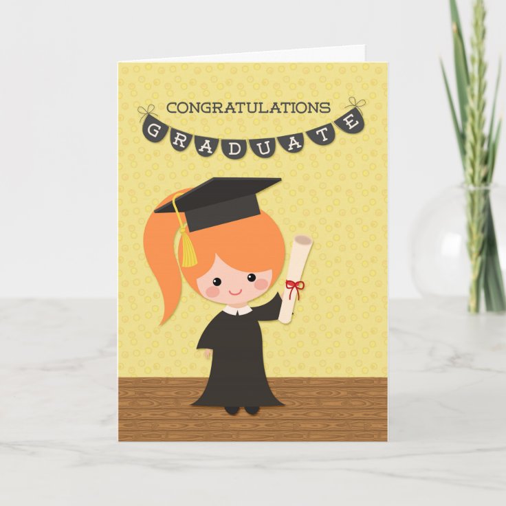 Congratulations, Girl Graduate Card | Zazzle
