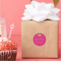 Congratulations Gold Confetti Graduation Hot Pink Classic Round Sticker ...
