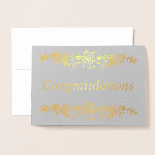 Congratulations Gold Foil Card | Zazzle.com