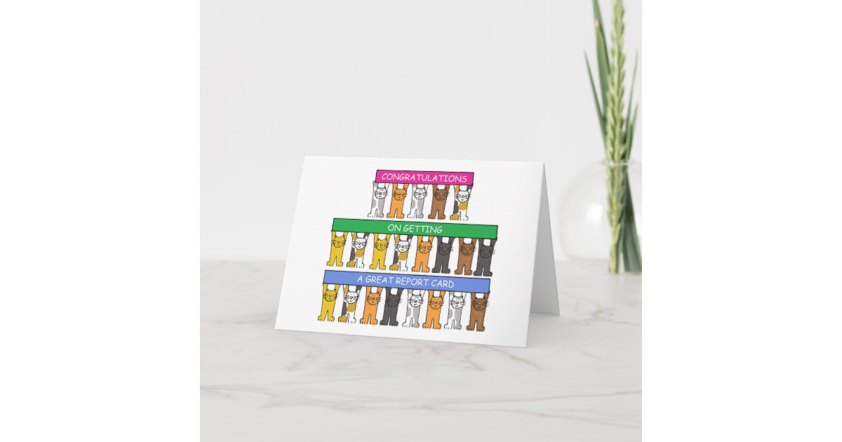 Congratulations Good Grades Report Card | Zazzle