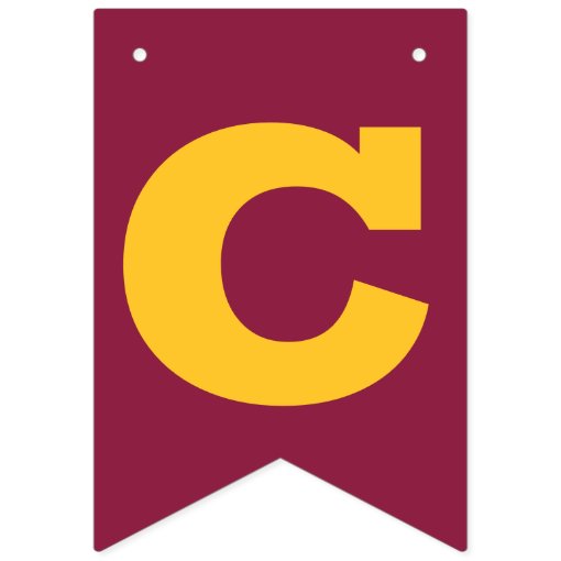 Congratulations Grad Gold on Maroon Bunting Flags | Zazzle