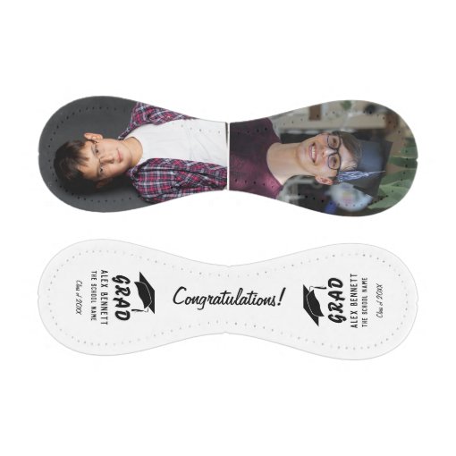 Congratulations Grad Graduation Cap 2 Photo Baseball | Zazzle