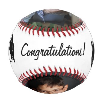 Congratulations Grad Graduation Cap 2 Photo Baseball | Zazzle
