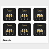 Congratulations Grad Graduation Gold Custom Square Sticker | Zazzle