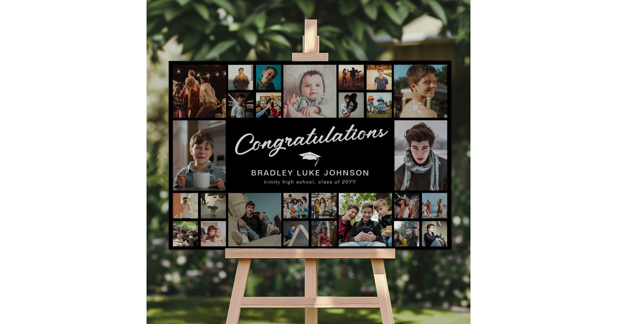 Congratulations Graduate 27 Photo Collage Foam Board | Zazzle