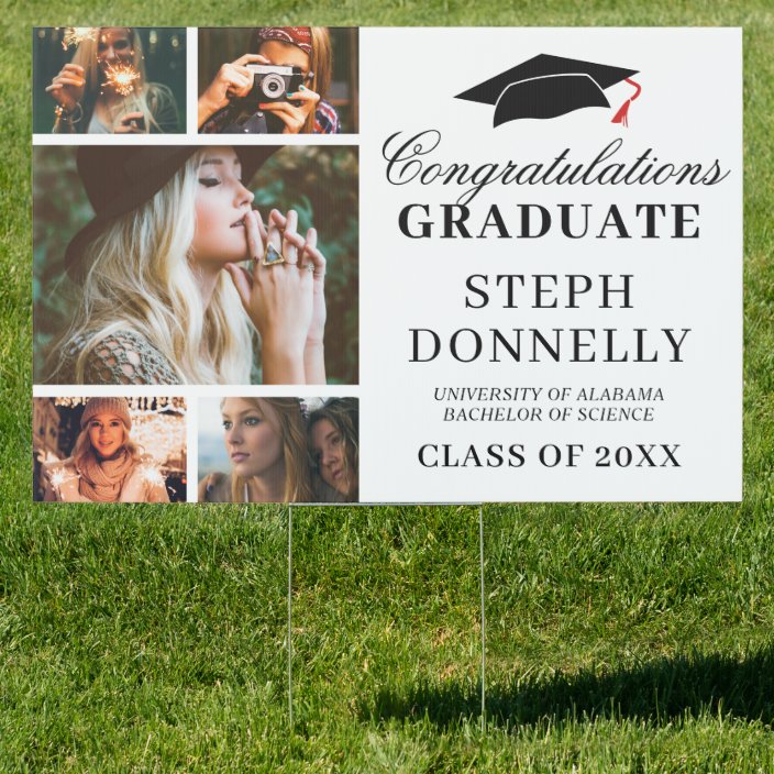 Congratulations Graduate 5 Photo Sign | Zazzle.com