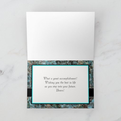 Congratulations Graduate Bold Turquoise and Brown Card | Zazzle