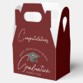 Congratulations Graduate Burgundy Graduation Party Favor Boxes | Zazzle