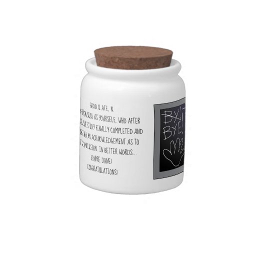 Congratulations Graduate Candy Jar | Zazzle