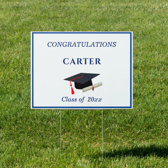 Congratulations Graduate Cap & Diploma Sign | Zazzle