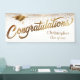 Congratulations Graduate, Class of Gold on White Banner | Zazzle