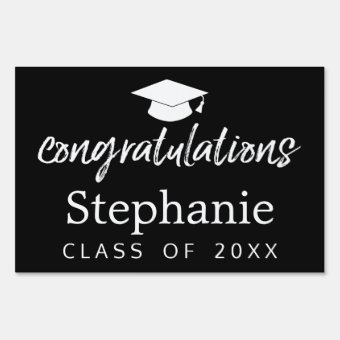 Congratulations Graduate Class of Year Graduation Sign | Zazzle
