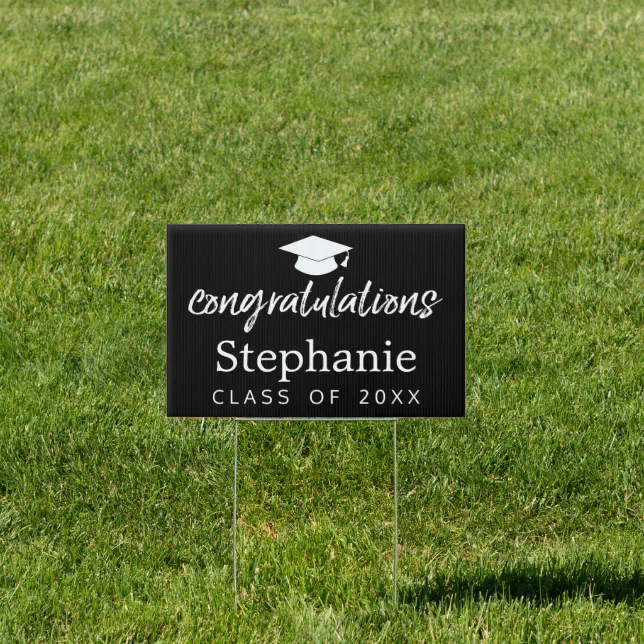 Congratulations Graduate Class of Year Graduation Sign | Zazzle