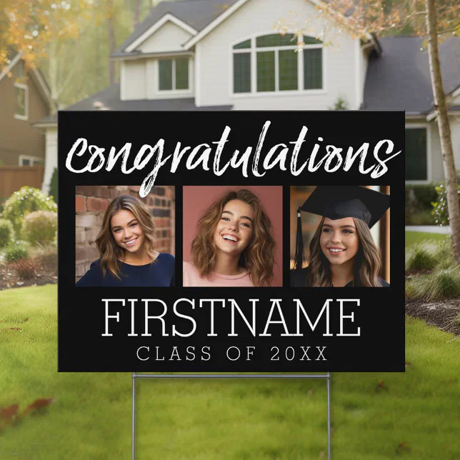 Congratulations Graduate Class of Year Graduation Yard Sign | Zazzle