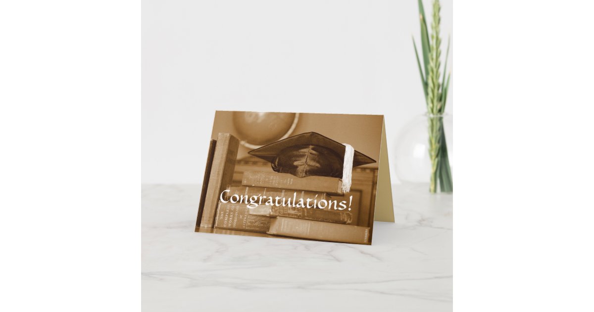 Congratulations Graduate Classic Books Card | Zazzle.com