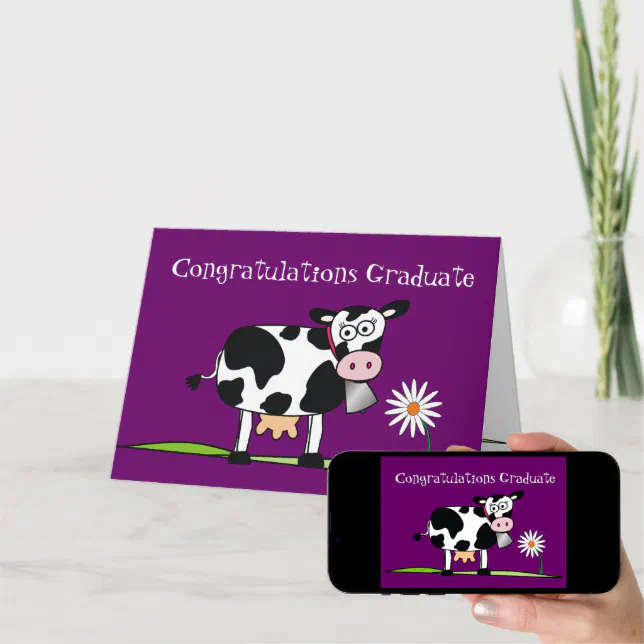 Congratulations Graduate-Cow Card | Zazzle