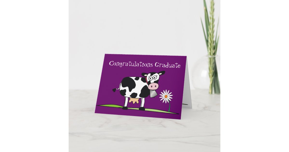 Congratulations Graduate-Cow Card | Zazzle