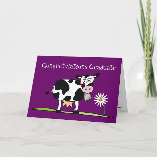 Congratulations Graduate-Cow Card | Zazzle