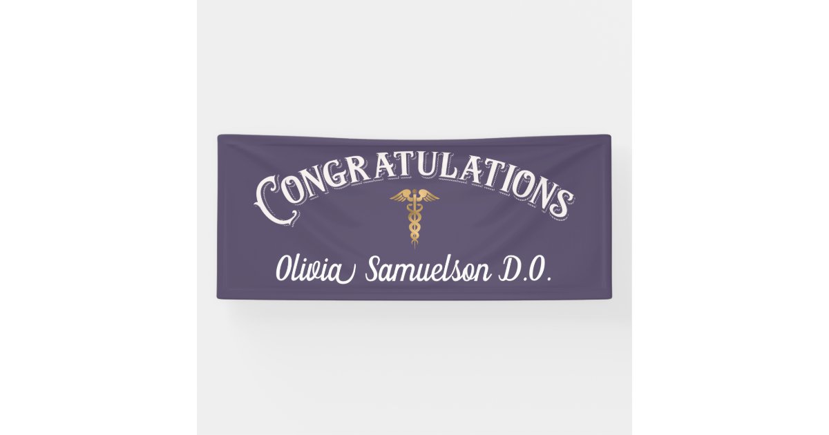 Congratulations Graduate DO Doctor Banner | Zazzle