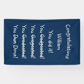 Congratulations Graduate Funny Graduation Party Banner | Zazzle