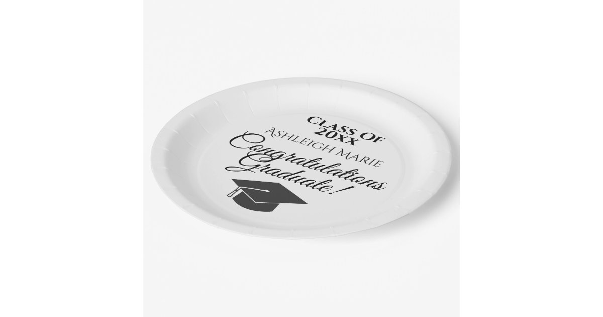 Congratulations Graduate Graduation Party Paper Plates | Zazzle