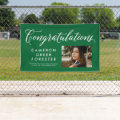 Congratulations graduate green photo banner | Zazzle