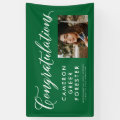 Congratulations graduate green photo banner | Zazzle