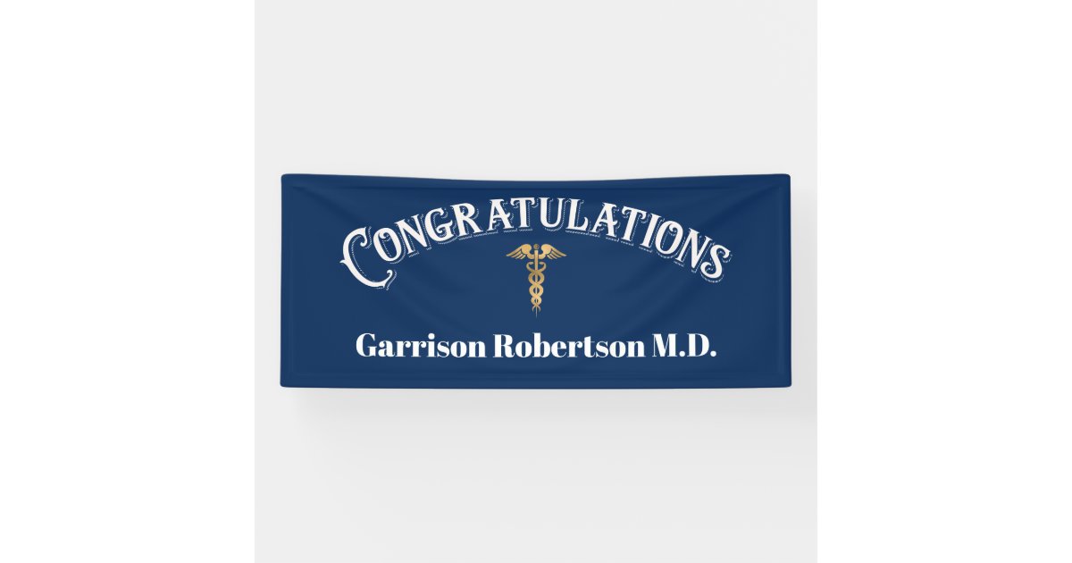 Congratulations Graduate MD Doctor Banner | Zazzle