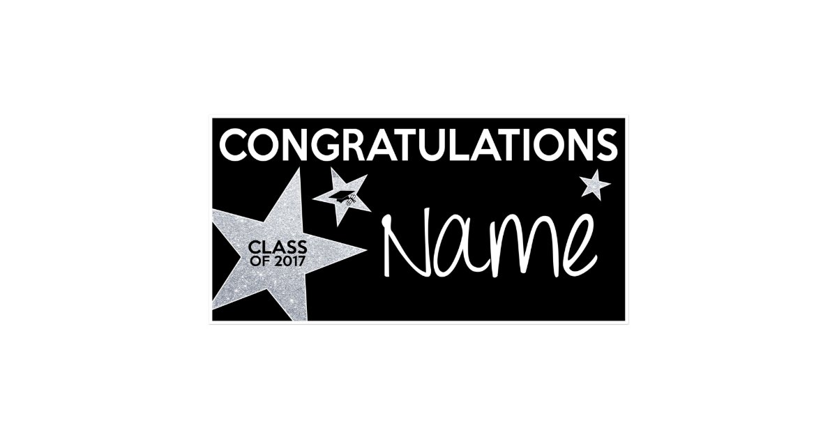 Congratulations Graduate Party Star Banner | Zazzle