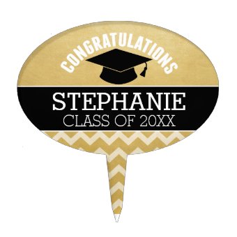 Congratulations Graduate - Personalized Graduation Cake Topper | Zazzle