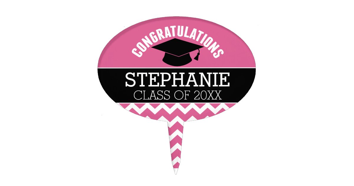 Congratulations Graduate - Personalized Graduation Cake Topper | Zazzle.com