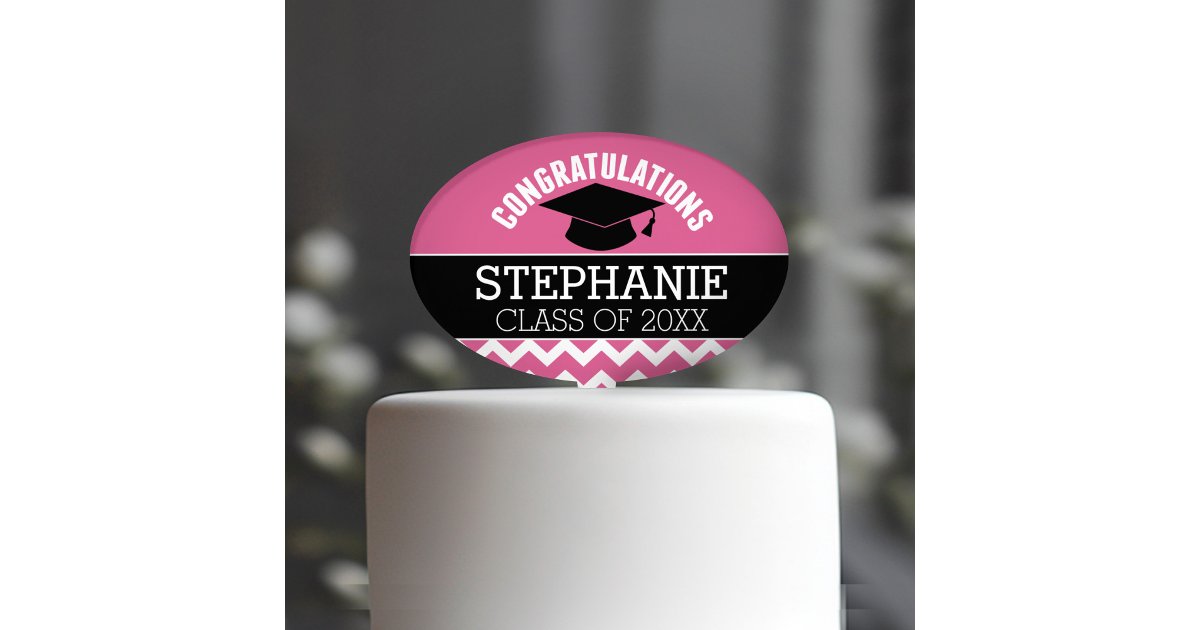 Congratulations Graduate - Personalized Graduation Cake Topper | Zazzle