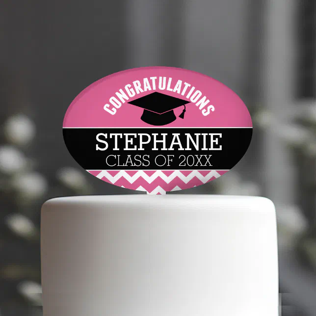 Congratulations Graduate - Personalized Graduation Cake Topper | Zazzle