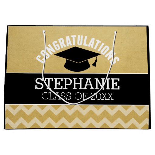 Congratulations Graduate - Personalized Graduation Large Gift Bag | Zazzle