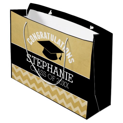 Congratulations Graduate - Personalized Graduation Large Gift Bag | Zazzle
