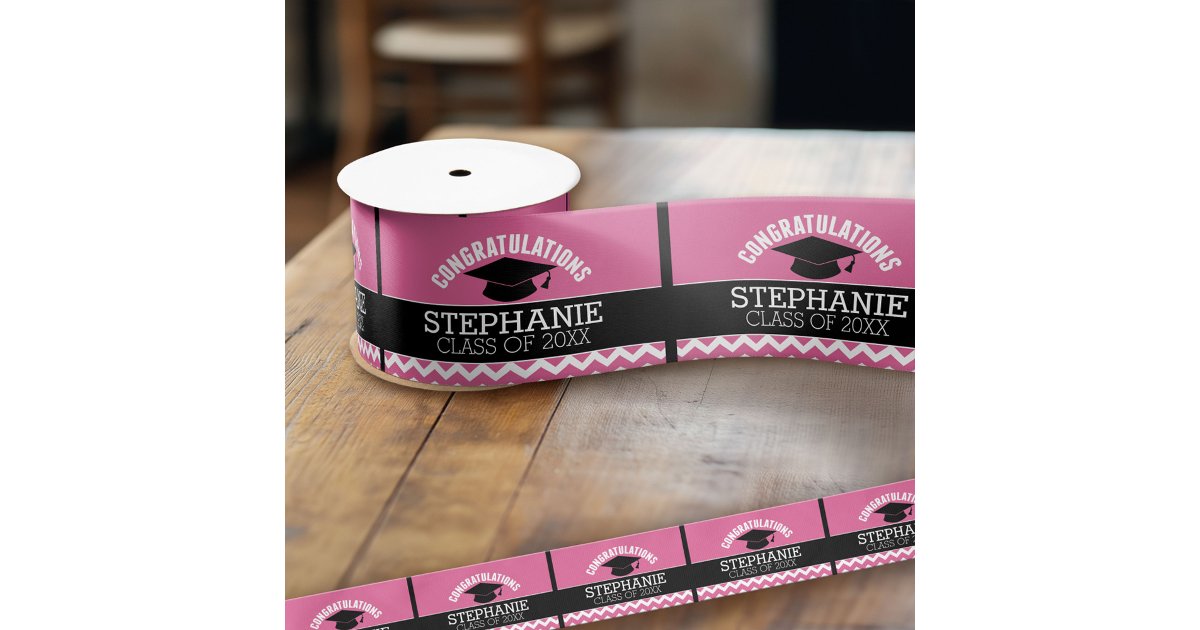 Congratulations Graduate - Personalized Graduation Satin Ribbon | Zazzle