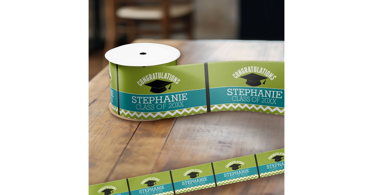 Congratulations Graduate - Personalized Graduation Satin Ribbon | Zazzle