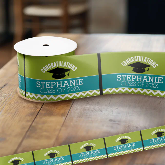 Congratulations Graduate - Personalized Graduation Satin Ribbon | Zazzle