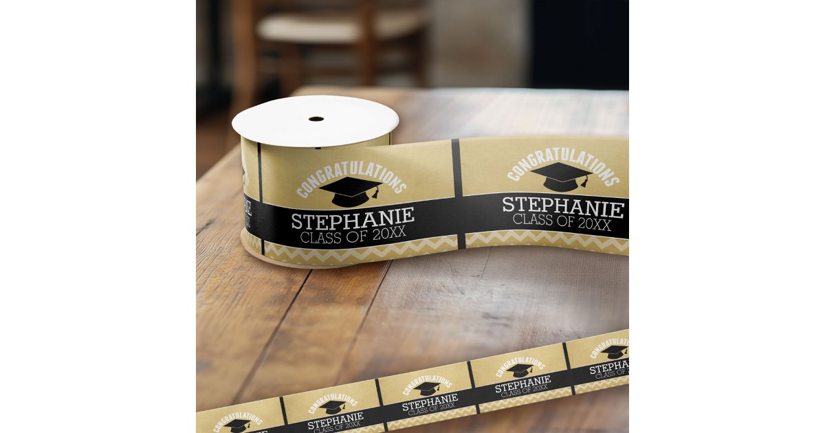 Congratulations Graduate - Personalized Graduation Satin Ribbon | Zazzle