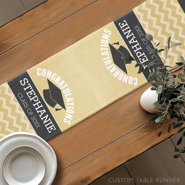 Congratulations Graduate - Personalized Graduation Short Table Runner ...
