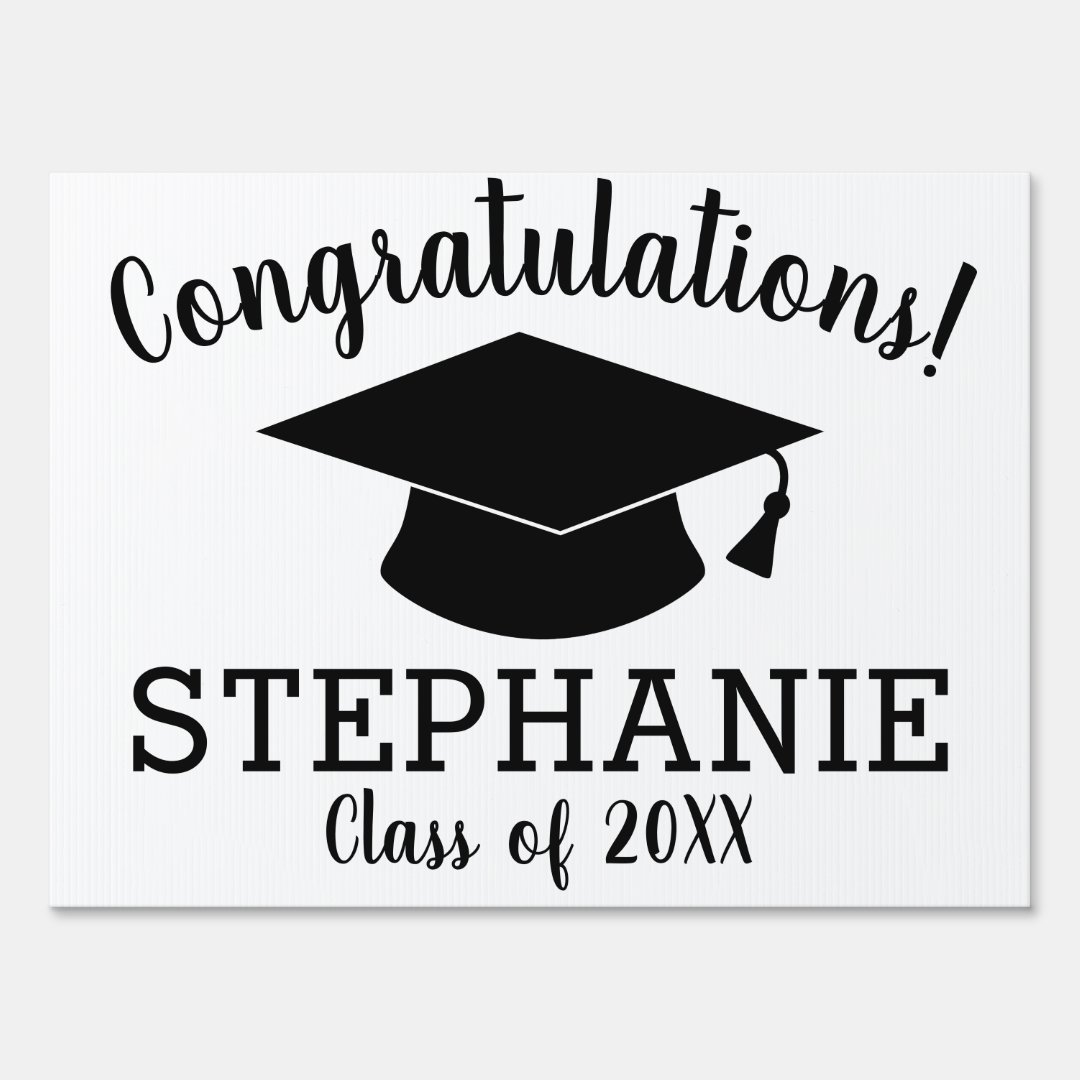 Congratulations Graduate - Personalized Graduation Sign | Zazzle
