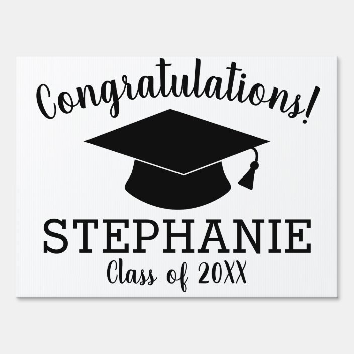 Congratulations Graduate - Personalized Graduation Sign | Zazzle.com