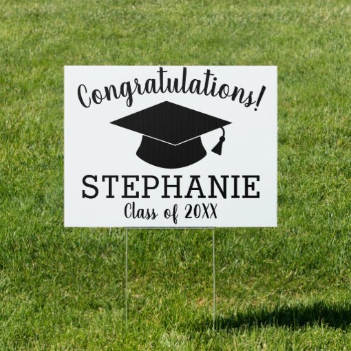 Congratulations Graduate - Personalized Graduation Sign | Zazzle