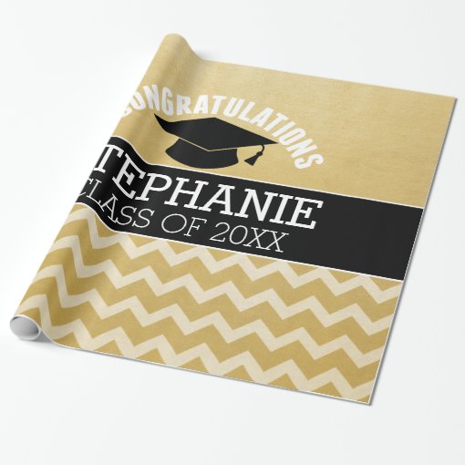 Congratulations Graduate - Personalized Graduation Wrapping Paper | Zazzle