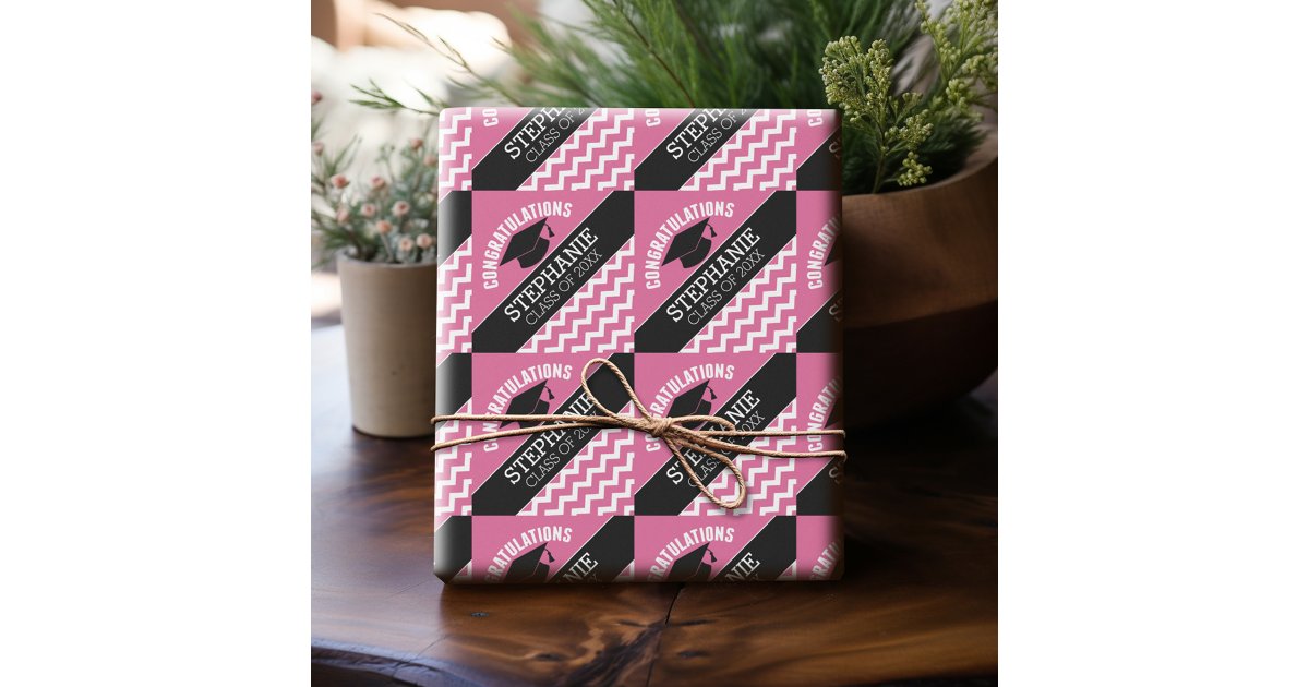 Congratulations Graduate - Personalized Graduation Wrapping Paper | Zazzle