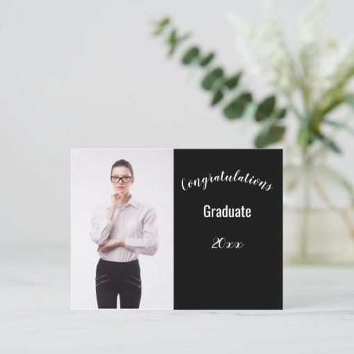 Congratulations Graduate Photo and Year Postcard | Zazzle