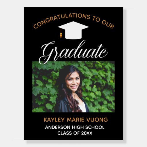 Congratulations Graduate Photo Graduation Chic Foam Board | Zazzle